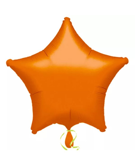 18" Orange Star Balloon | balloonsatthecurb