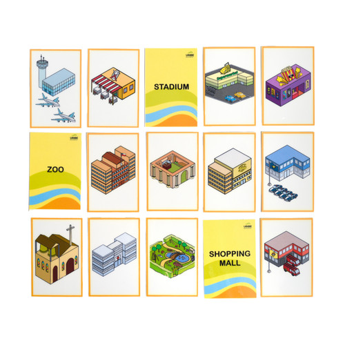 Cards Set City Places (15) | Learning Store
