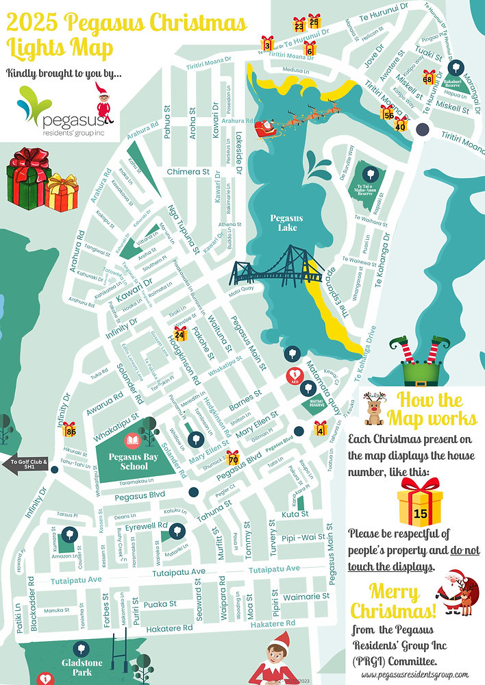 2025 Pegasus Christmas Lights Map