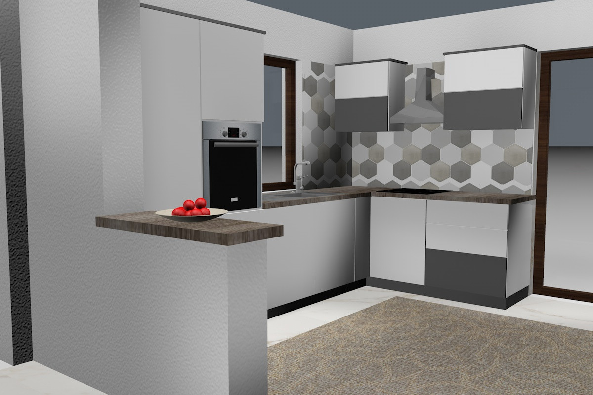 Interior design (kitchen) - Cinema 4D