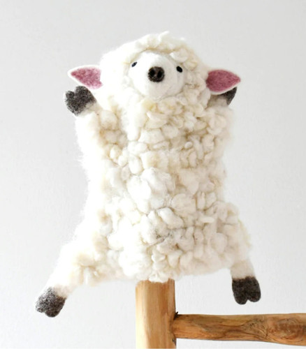 Woolly sheep hand puppet | Fossika