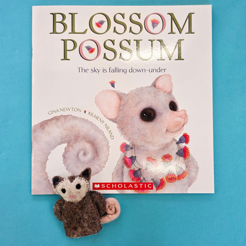 Blossom Possum book and finger puppet set | Fossika