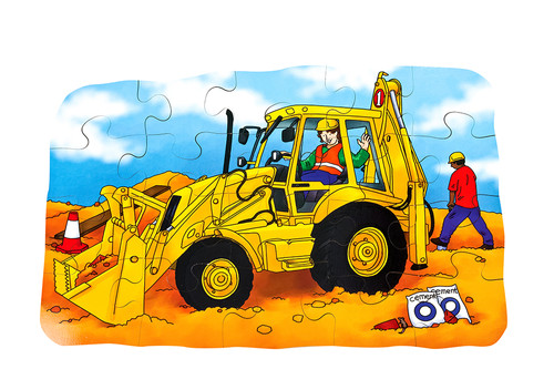 Just Jigsaws Transport Digger | Grovely Puzzles
