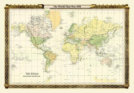 19th Century World Maps Collection - The World That Was 1858 | Grovely ...