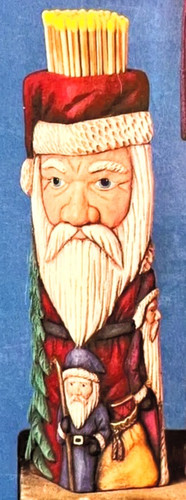 Ceramic Scioto Santa Totem Match Holder | Countryside Ceramics