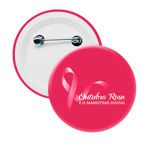 Boton Outubro Rosa | Geracópias Gráfica