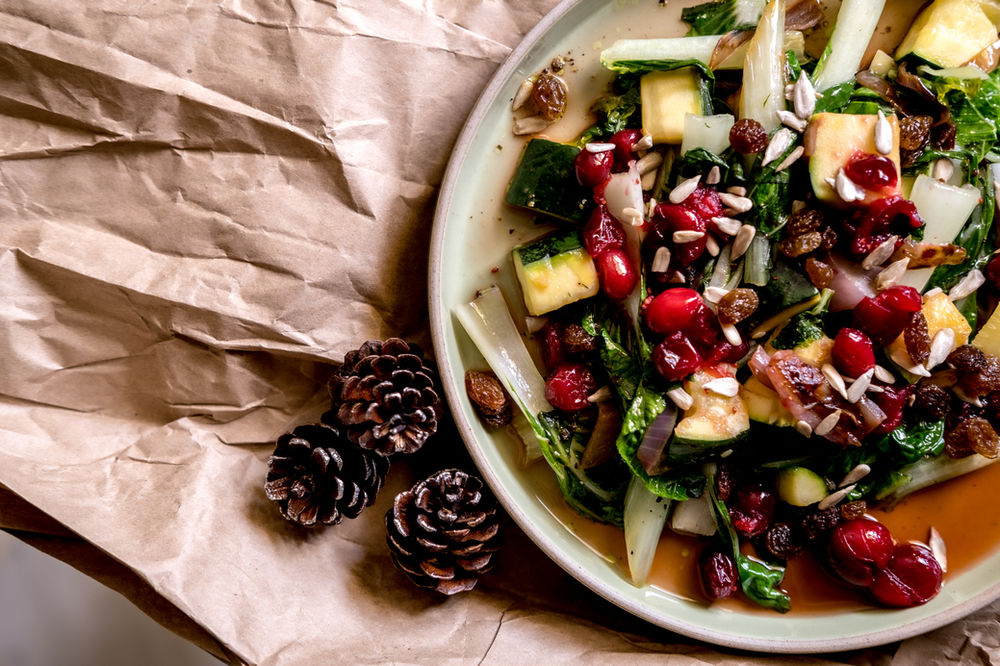 Festive Cranberry & Pak Choi Salad