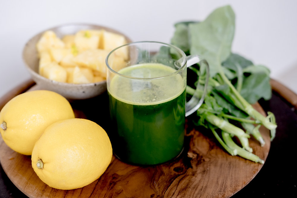 Chye Sim and Pineapple Juice