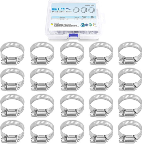 Hose Clamp Set, 304 Stainless Steel Worm Gear Hose Clamps | TICONN SHOP