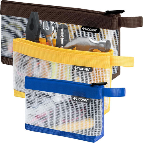 Tool Pouch, 1680D Oxford Small Tool Bag, Clear Utility Bag Zipper Pouch ...
