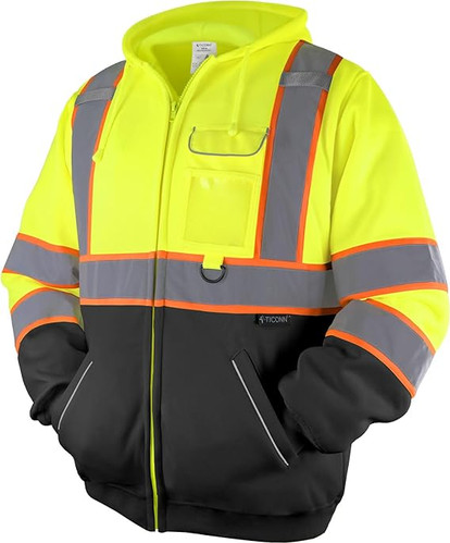 Safety Hoodie Jacket, High Vis Reflective Safety Fleece Hoodie, Meet ...