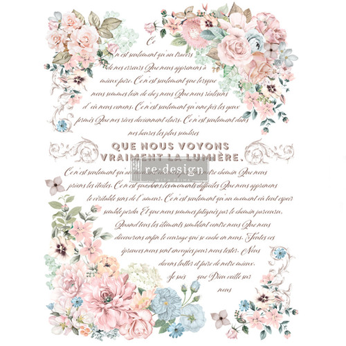 Redesign with Prima Pure Light Floral Transfer | Reloved Designs