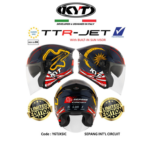 TTR JET Sepang SIC Limited Edition Helmet | MKA Motorparts Asia