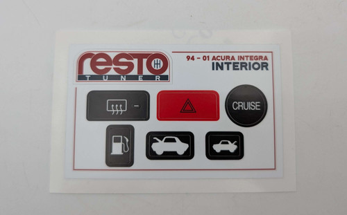1994-2001 Acura Integra Interior Label Kit | Resto Tuner