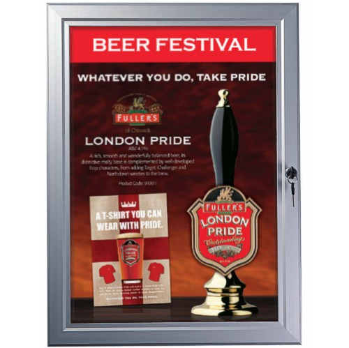 Outdoor Lockable Poster Case - Silver A0 | rspd