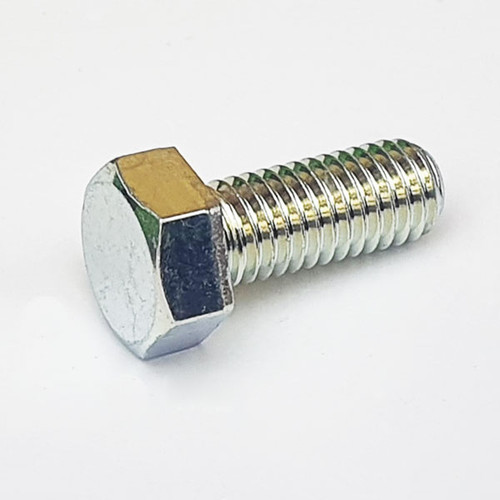 M8x20 No Mark Full Thread Hex Bolt Trivalent White 110B0820 | zedparts