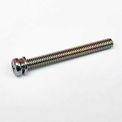 M4x38 Phil Pan Head Screw w/Spring Washer, Yellow Passivate JIS 21022 ...
