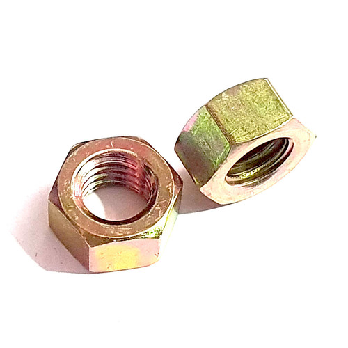 M8 Full Hex Nut JIS 12mm A/F Yellow Passivate CR6 317D0800 | zedparts