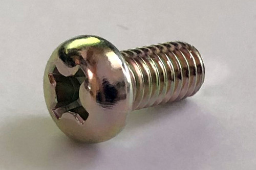 M6x12 Phil Pan Head Screw, Yellow Passivate JIS 220D0612 | zedparts