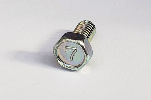 M6X12 Mark 7 Upset Hex Bolt Trivalent White 112G0612 | zedparts