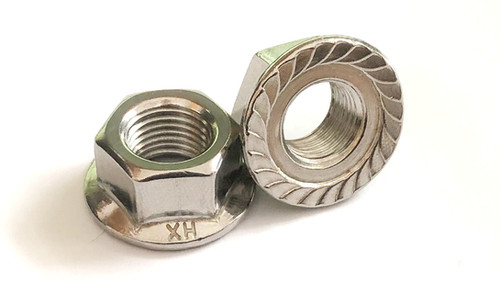 M12-1.25 Fine Pitch Toothed Flanged Nut A2 Stainless | zedparts