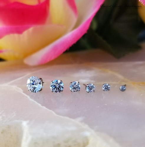 Implant Grade Titanium Faceted Threadless Gems | Sacred Body