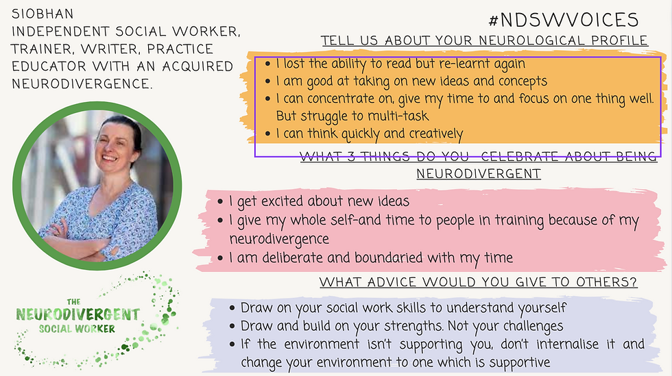 17. Neurodivergent Social Work Voices Campaign: Siobhan