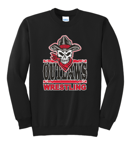 Outlaws Wrestling Port & Company® Essential Fleece Crewneck Sweatshirt ...