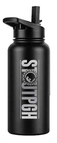 Stout PGH Banner 32 oz Engraved Water Bottle | BGM Custom Wear