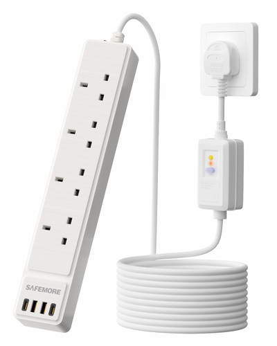 RCD Extension Lead with PRCD 4-ways gangs | Safemore