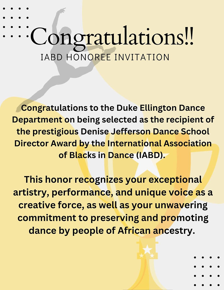 Dance Department Wins Award