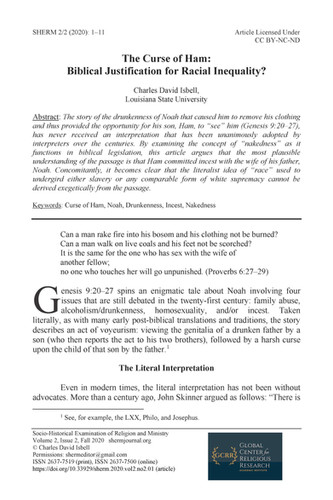 The Curse of Ham | SHERM Journal