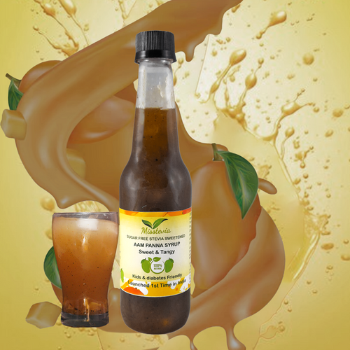Sugar- Free Aam Panna Syrup 600ml| Sweetened with STEVIA | MISSTEVIA