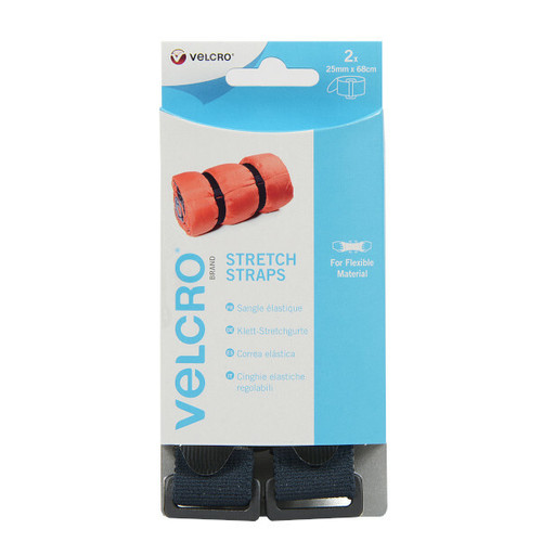 VELCRO® Brand Stretch Straps. Black. EC60324. | Mailcraft Supplies