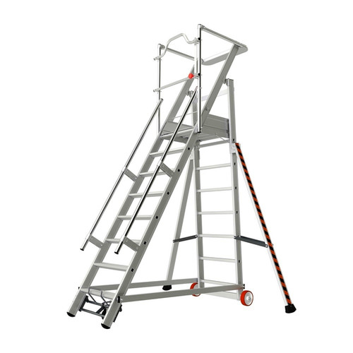 Tubesca Mobile Warehouse Safety Stepladder 8 Tread | Valentine Ladders ...