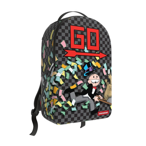 Sprayground Monopoly Wheel Barrel Backpack | empireluggagecenter