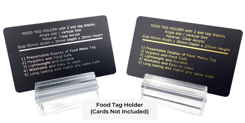 Food Menu Tag Holder (Pack of 10 pcs) | Viccard Pte Ltd
