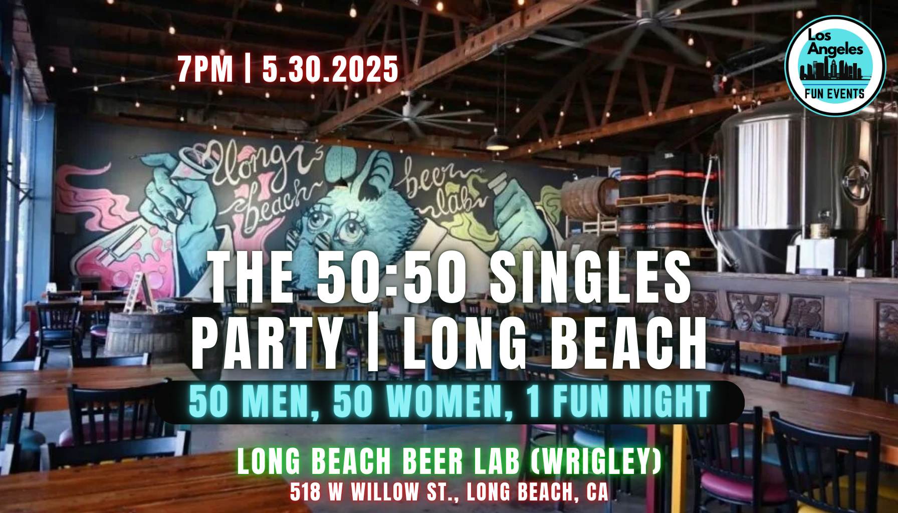 The 50:50 Singles Party | Long Beach (50% Men 50% Women) | 21+ | moved ...