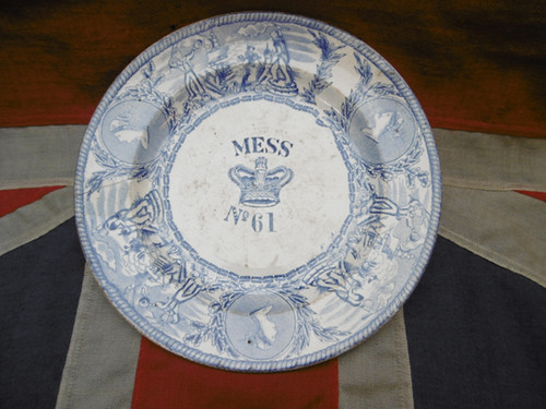 RN ships Mess plate Number 61. | Bonds Nautical