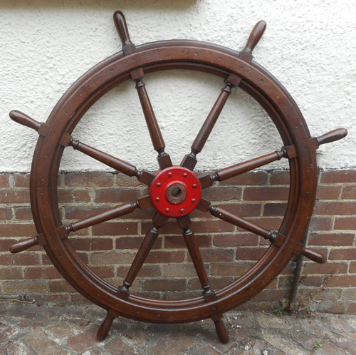 Large wooden ships wheel | Bonds Nautical