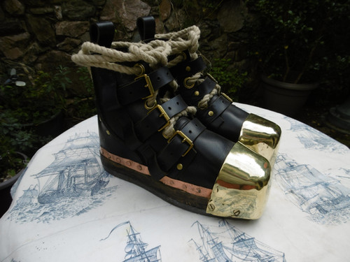 Restored Siebe Gorman standard diving boots | Bonds Nautical
