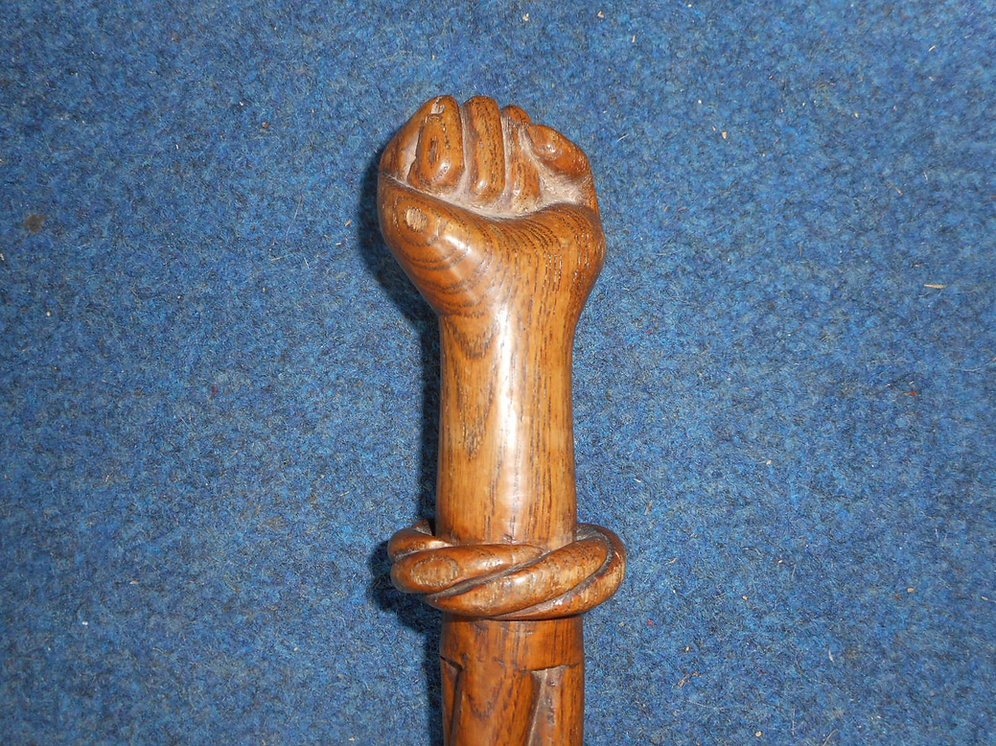 Carved fist wooden walking stick | Mysite