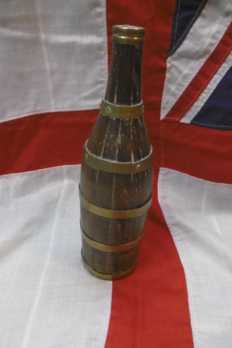 Staived wooden brass bound bottle | Bonds Nautical