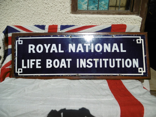 Enamel RNLI lifeboat sign | Bonds Nautical
