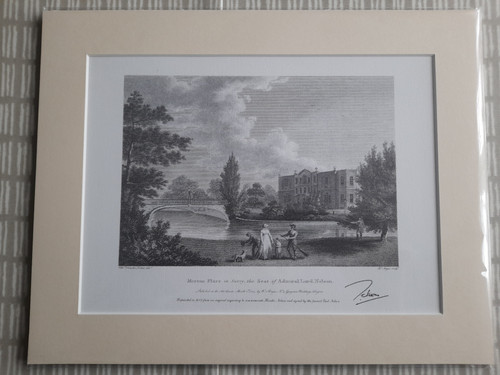 Lord Nelsons' home - print of an engraving | Bonds Nautical