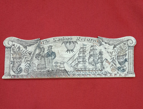 No. 431 - Whale pan bone scrimshaw | Bonds Nautical