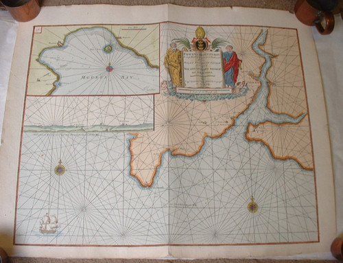 Hand coloured Sea Chart - Fowey | Bonds Nautical