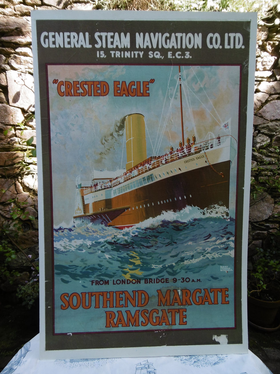 Advertising poster 'Crested Eagle' The General Steam Navigation Co. LTD ...