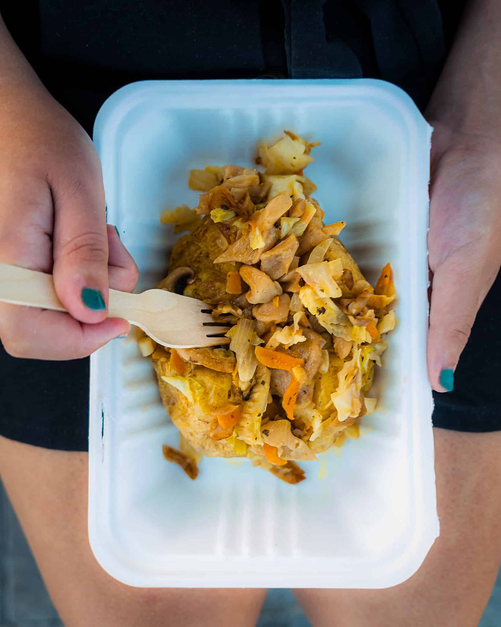 The Happy Spud serving you 1 huge jacket potato at a time!