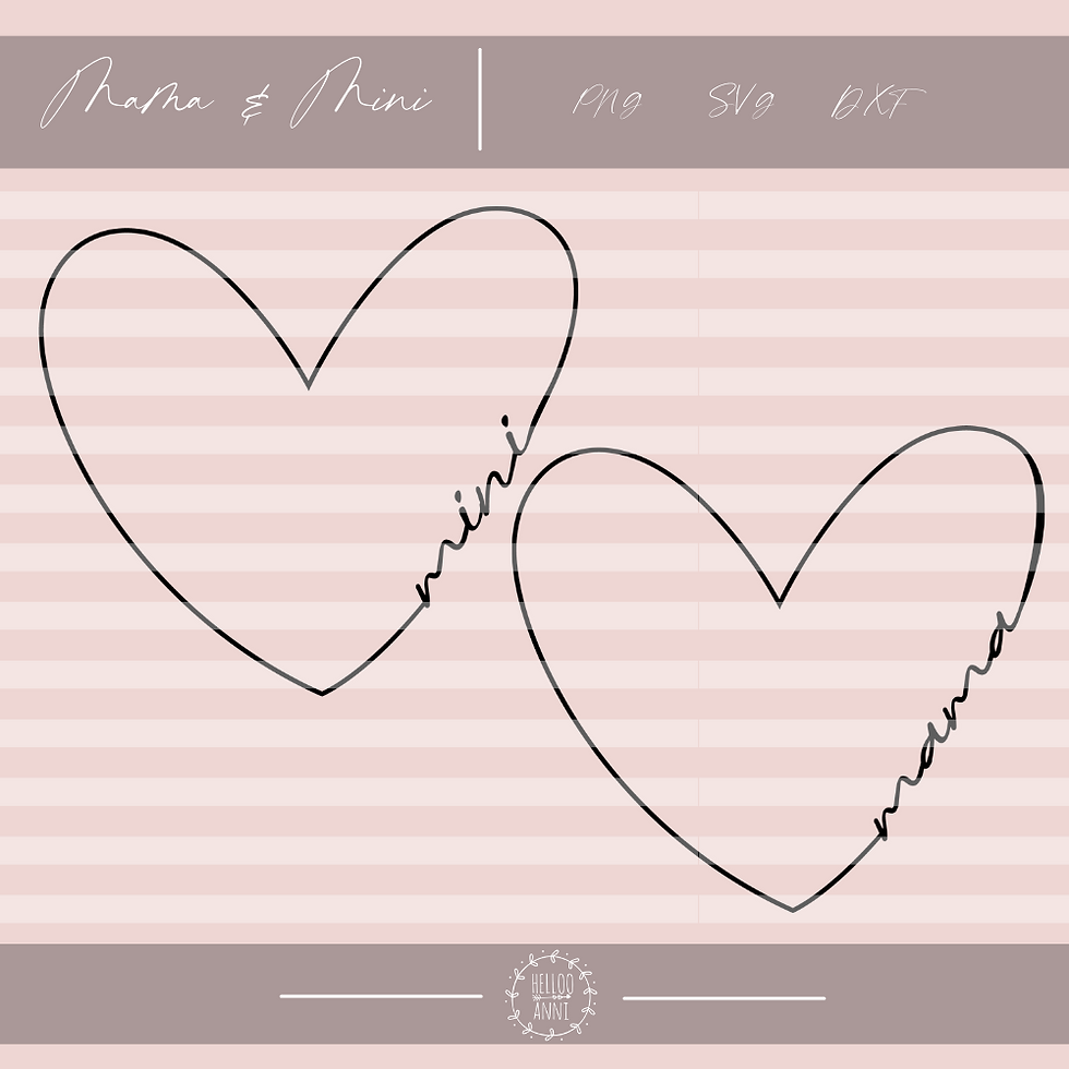 Plotterdatei "Mama & Mini" | Helloo Anni